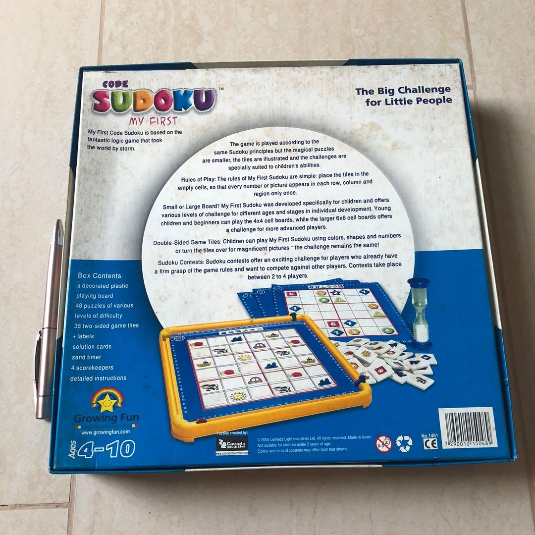 Growing Fun My First Code Sudoku Board Game, Hobbies & Toys, Toys ...