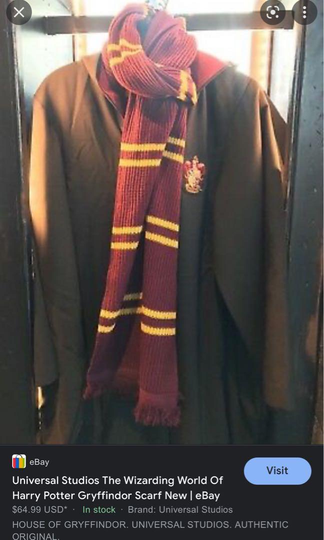 Harry Potter Gryffindor Scarf, Women's Fashion, Watches & Accessories ...