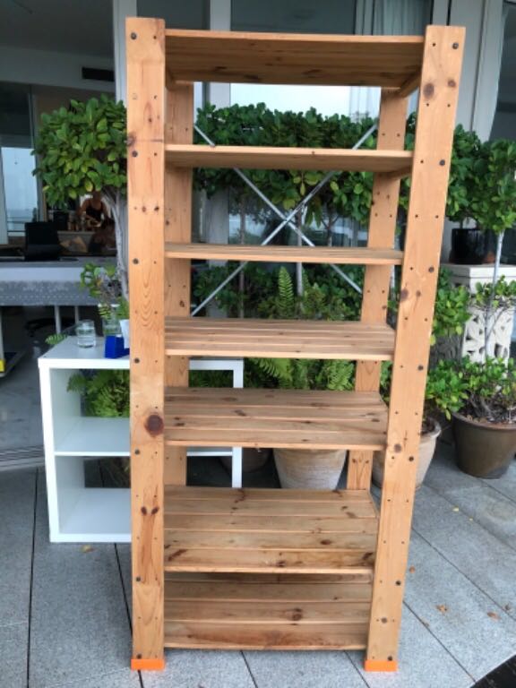 Hejne pine racks. Outdoor / indoor Wood shelves, Furniture & Home ...