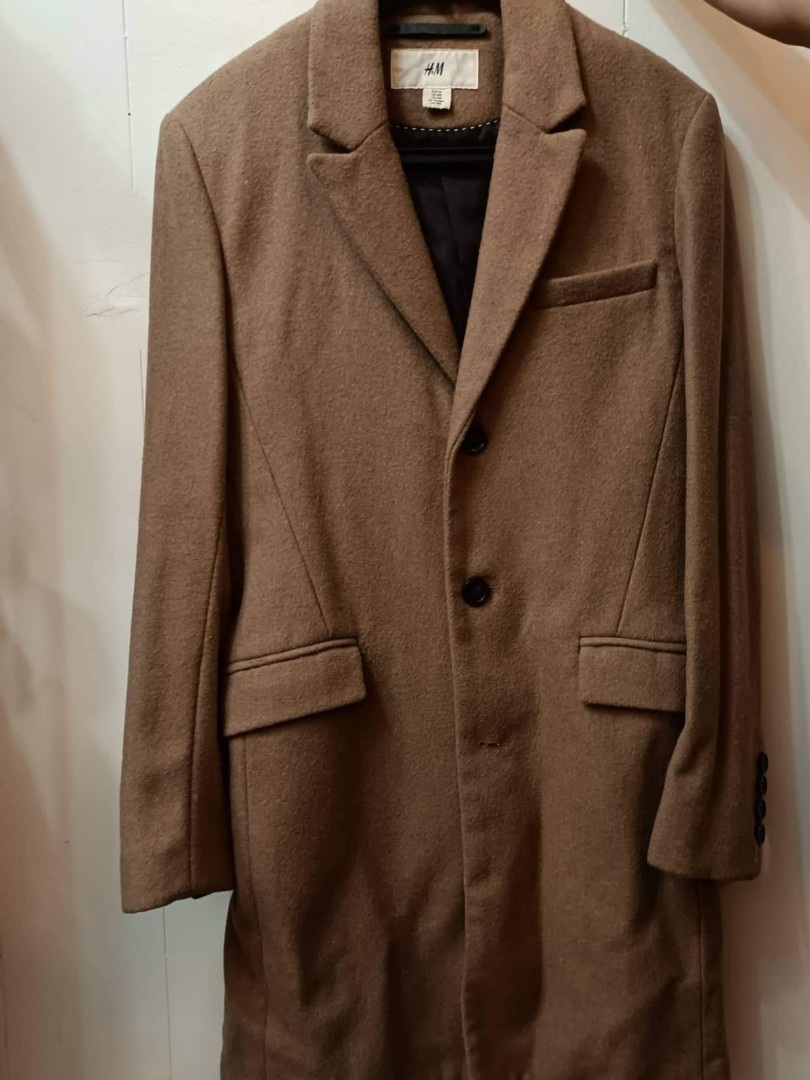 H&M Overcoat/Camel Coat David Beckham Collection, Men's Fashion, Coats ...