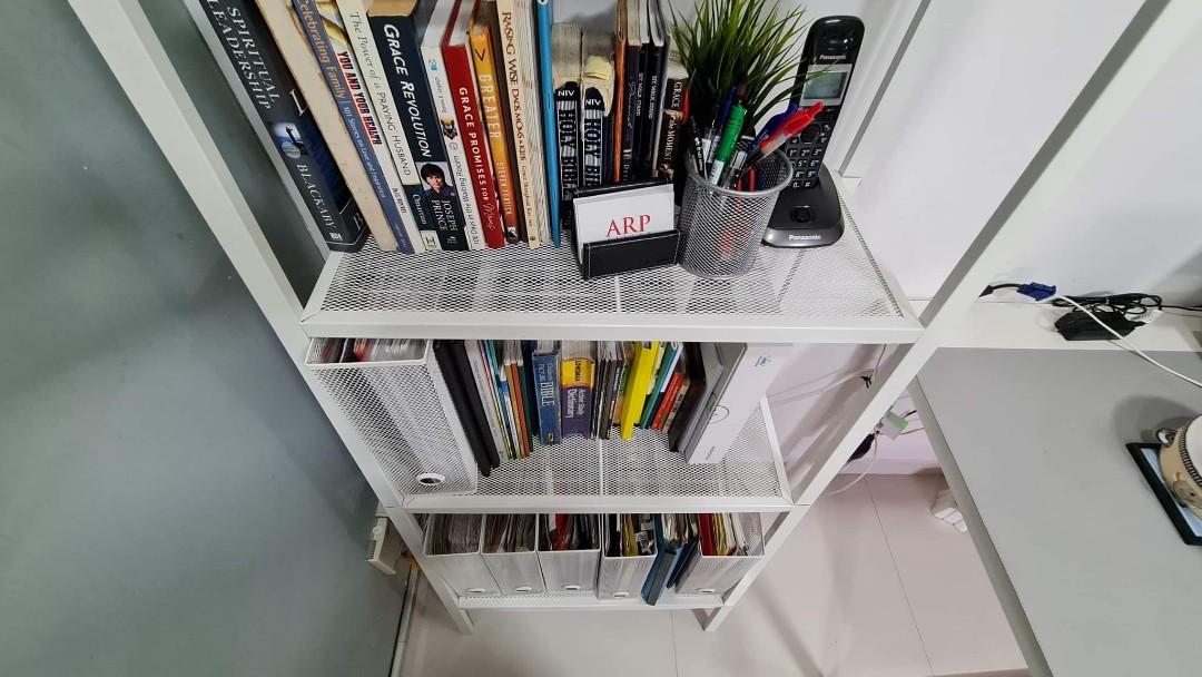 Ikea Bookselves with 6 Magazine Rack, Furniture & Home Living ...