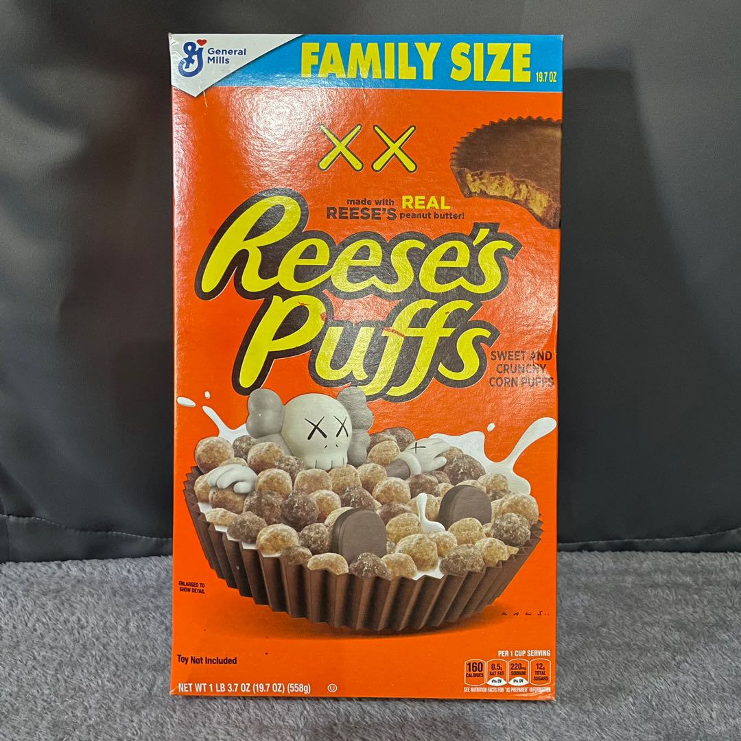 KAWS x Reese’s Puffs, Food & Drinks, Packaged & Instant Food on Carousell