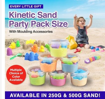 Kinetic Sand Party Pack with Accessories Birthday Goodie Bag Sensory ...