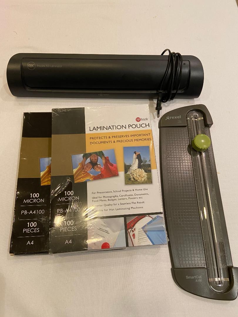 lamination machine with lamination sheets and paper cutter, Hobbies ...