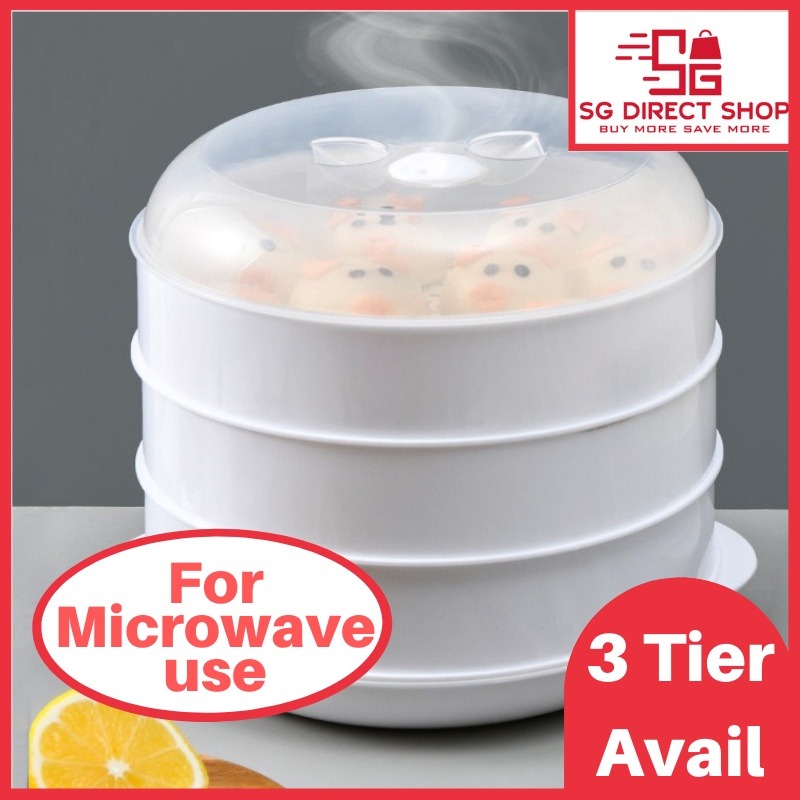 Microwavable Steamer Food Steam Tray Dimsum Steam Pot Food Storage Pot ...