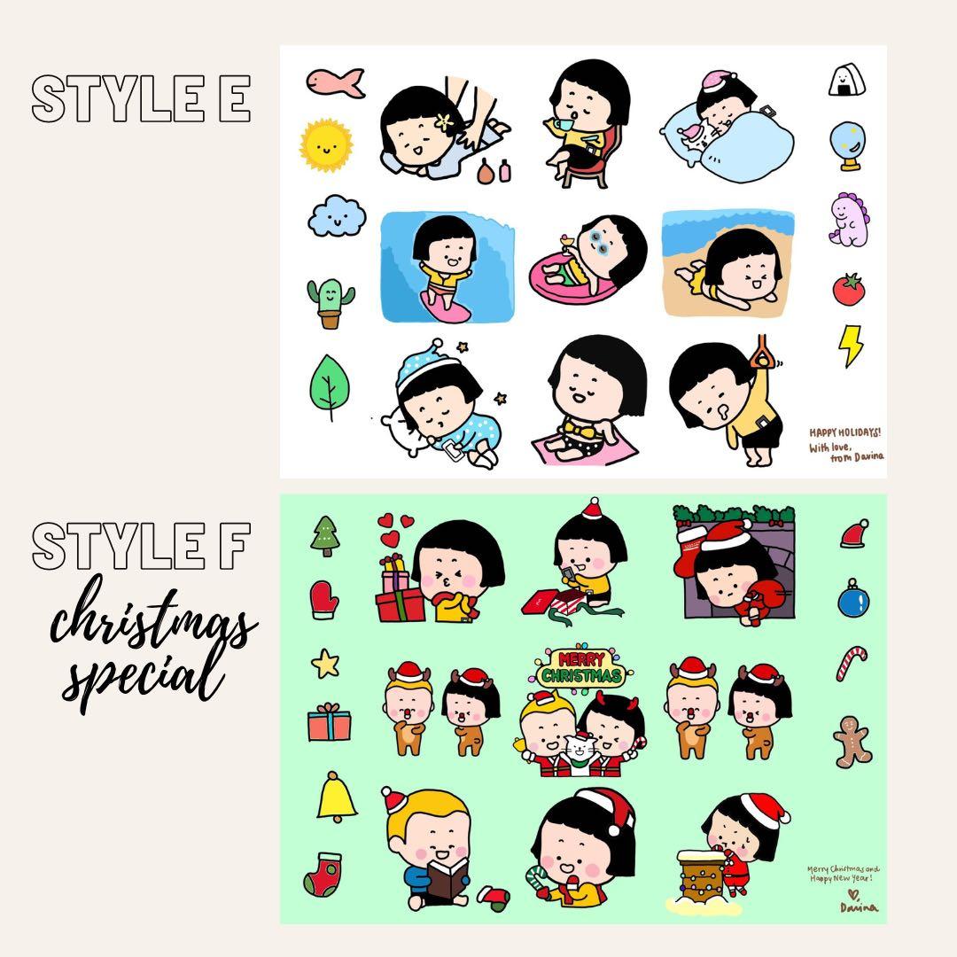 mobile girl MiM stickers, Hobbies & Toys, Stationery & Craft, Art ...