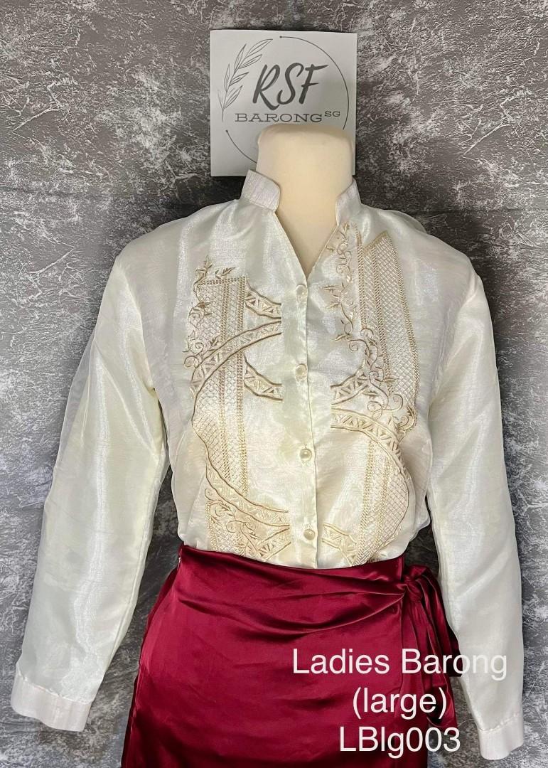 Modern Filipiniana/Ladies Barong Tagalog Costume, Women's Fashion, Tops ...