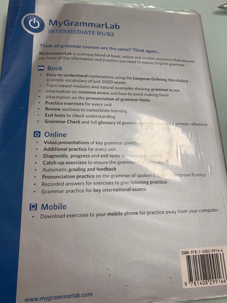 My grammar Lab intermediate b1/b2, 興趣及遊戲, 書本 & 文具, 教科書 - Carousell