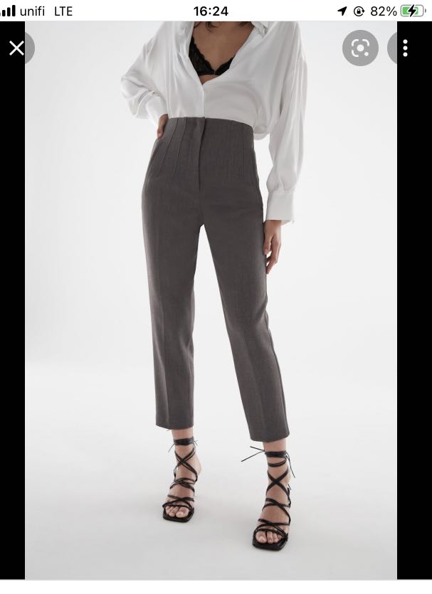 New with tag zara high waisted pants, Women's Fashion, Muslimah Fashion ...
