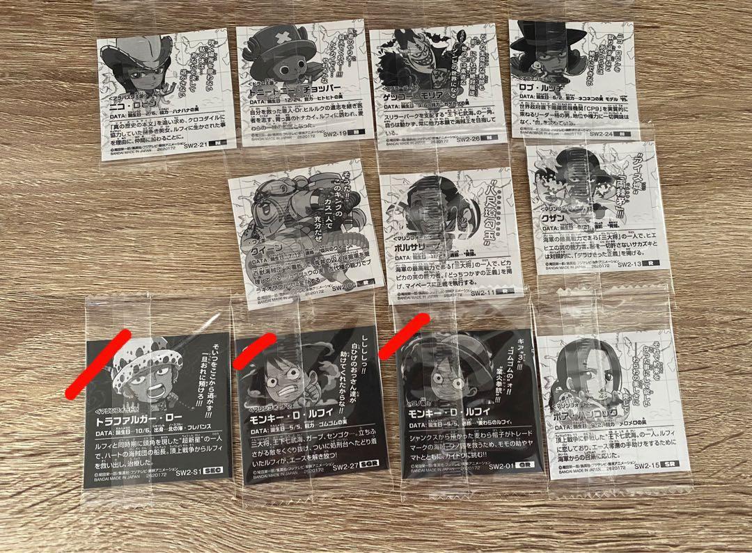 one piece / op wafer stickers [robin chopper moria rob lucci queen law ...