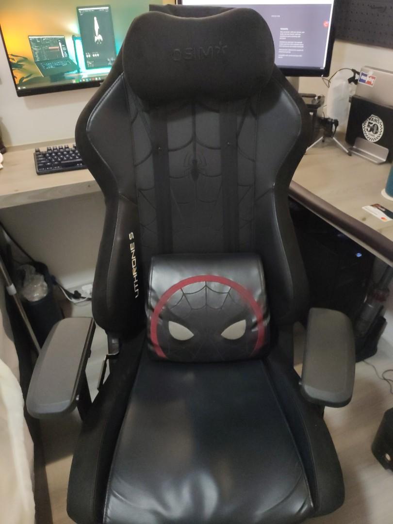 OSIM UThrone S Spiderman Gaming Chair, Furniture & Home Living ...