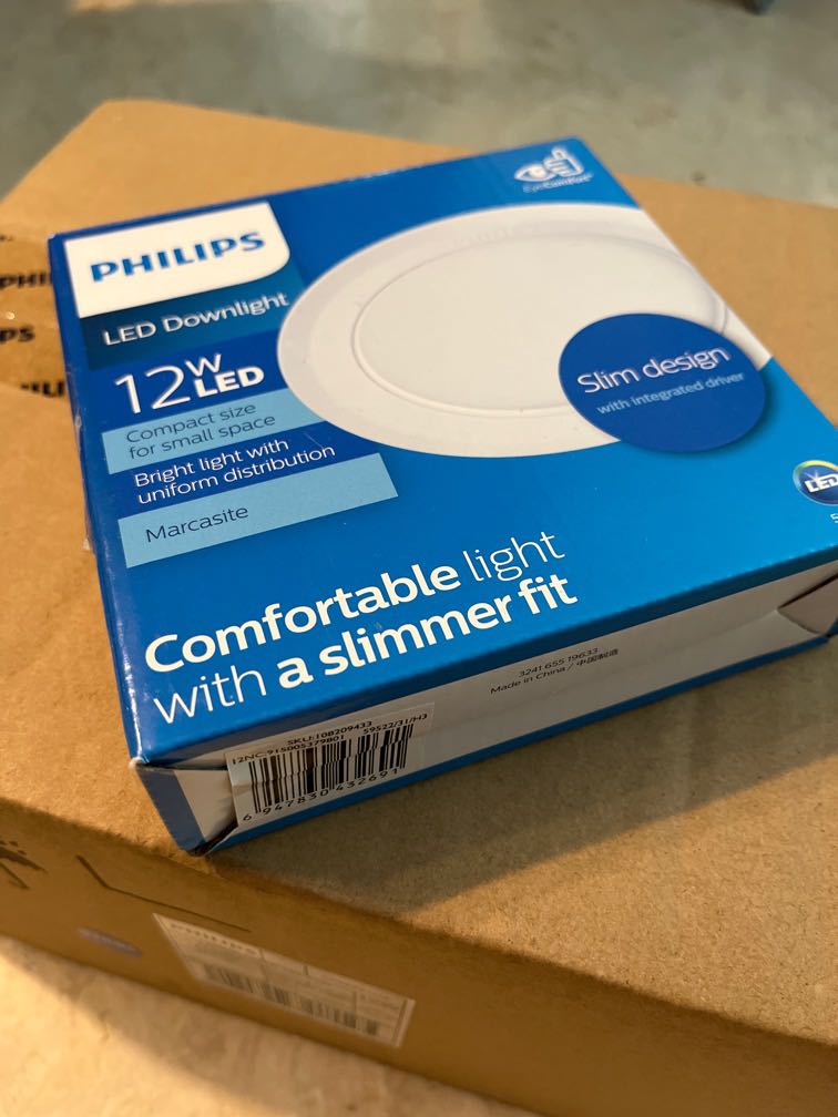 Philips Marcasite 12W Cool white LED ceiling down light, Furniture ...