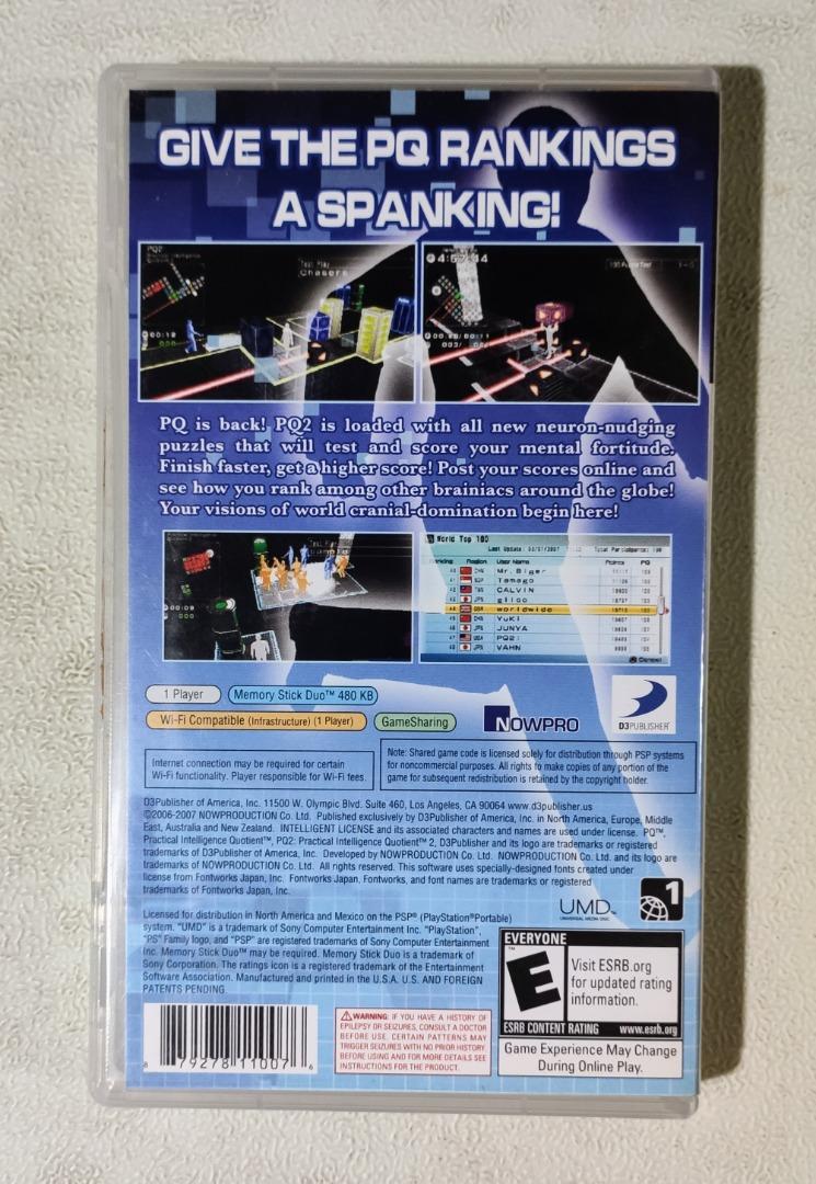 PQ: Practical Intelligence Quotient 2 - [PSP Game] [R1 NTSC / ENGLISH ...