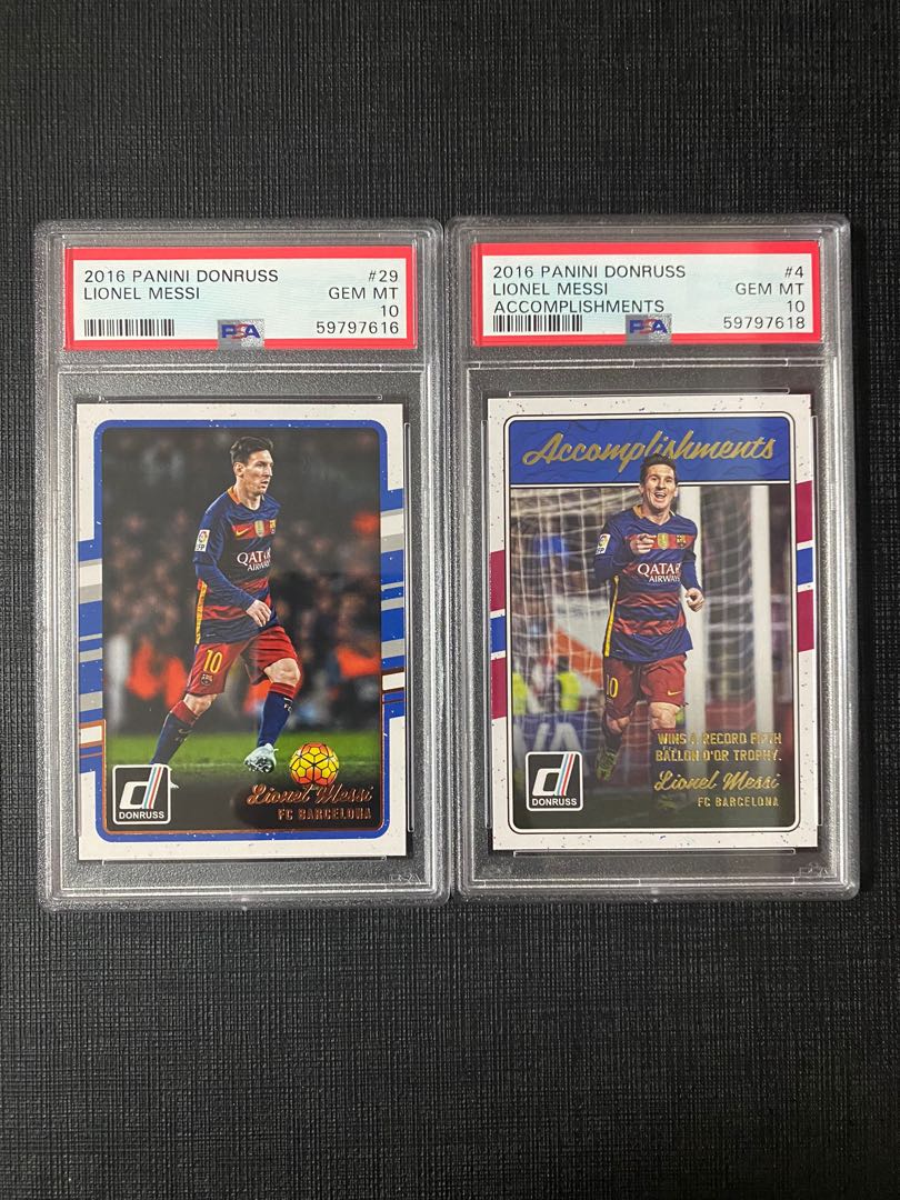 PSA 10 Lionel Messi #29 ($85) and Accomplishment (sold out), Hobbies ...