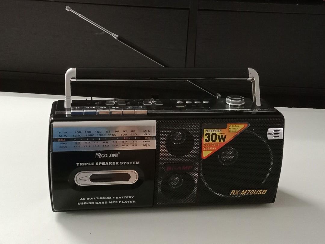 Radio Cassette Recorder USB/SD Card MP3 Player, Audio, Portable Music ...