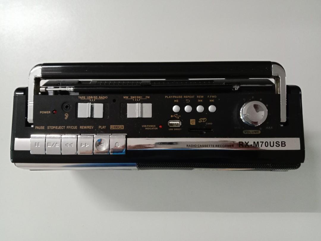 Radio Cassette Recorder USB/SD Card MP3 Player, Audio, Portable Music ...