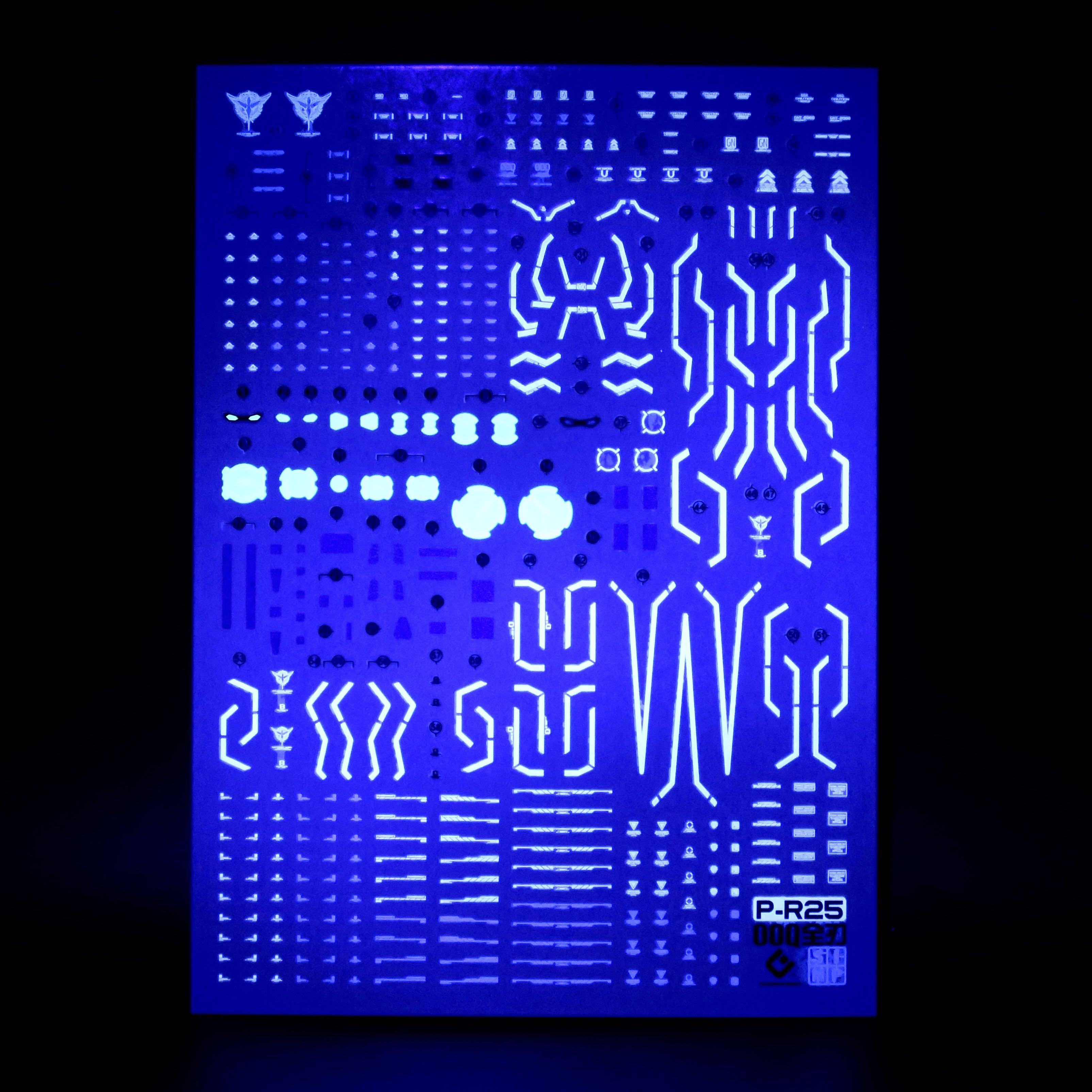 RG 00Q Gundam + Full Saber OOQ Gundam neon decal 全刃式零零Qan[T] 高達螢光水貼, 興趣 ...