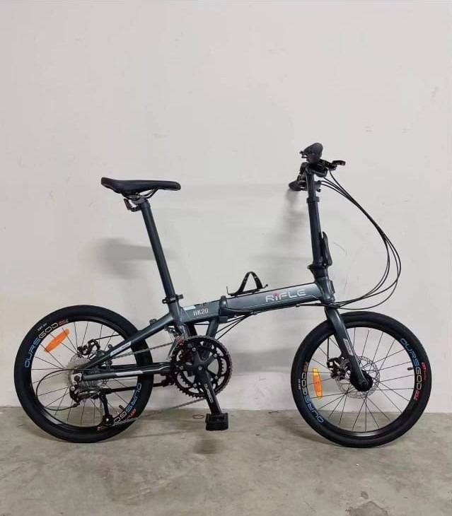 Rifle AK20 Foldable Bicycle 9 Speed / 18 Speed Foldie Gold Black Grey ...