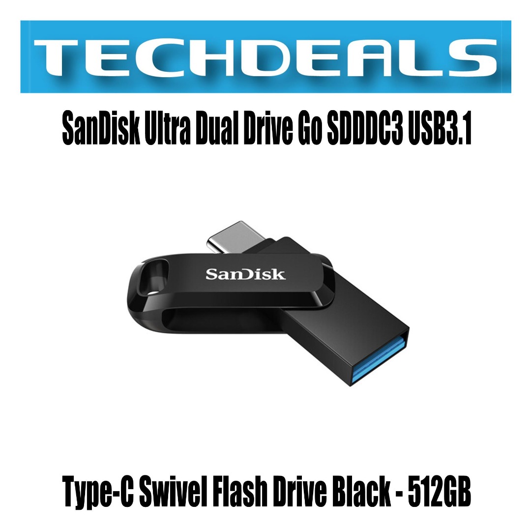 SanDisk Ultra Dual Drive Go SDDDC3 USB3.1 Type-C Swivel Flash Drive ...
