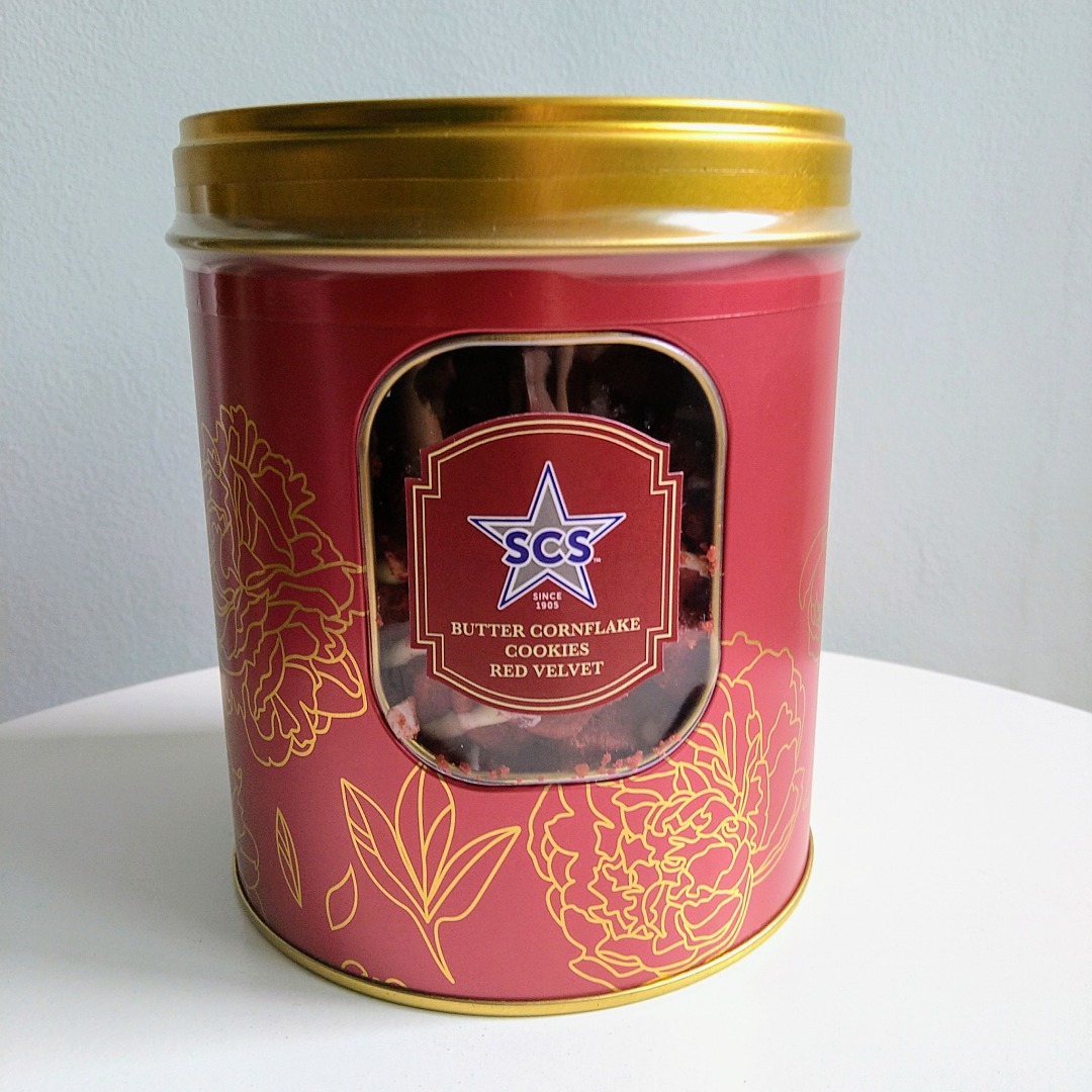 SCS Butter Cornflake Cookies Red Velvet Cookies Biscuits Tin, Food ...
