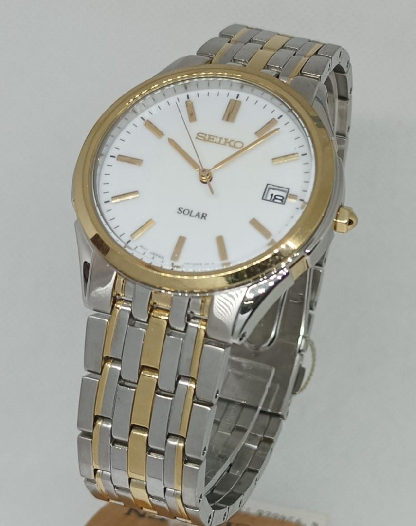 Seiko Solar 2 Tone Stainless Steel Men's Watch, Luxury, Watches on ...