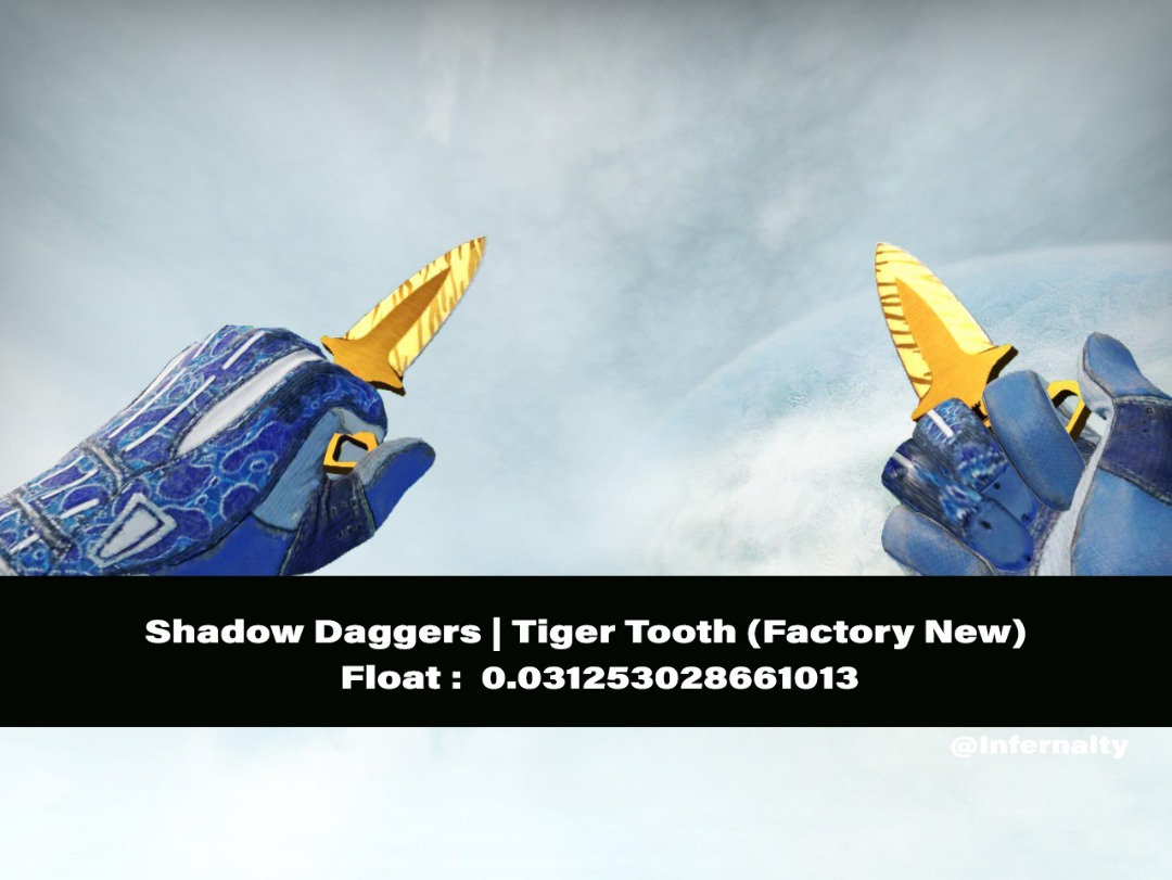 Shadow Daggers Tiger Tooth FN CSGO SKINS KNIVES, Video Gaming, Gaming ...