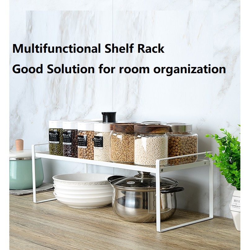 Simple Stackable Kitchen Rack Organizer Spice Rack Space Saving Shelf ...