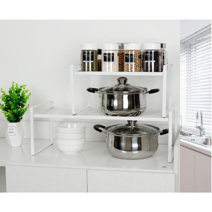 Simple Stackable Kitchen Rack Organizer Spice Rack Space Saving Shelf ...