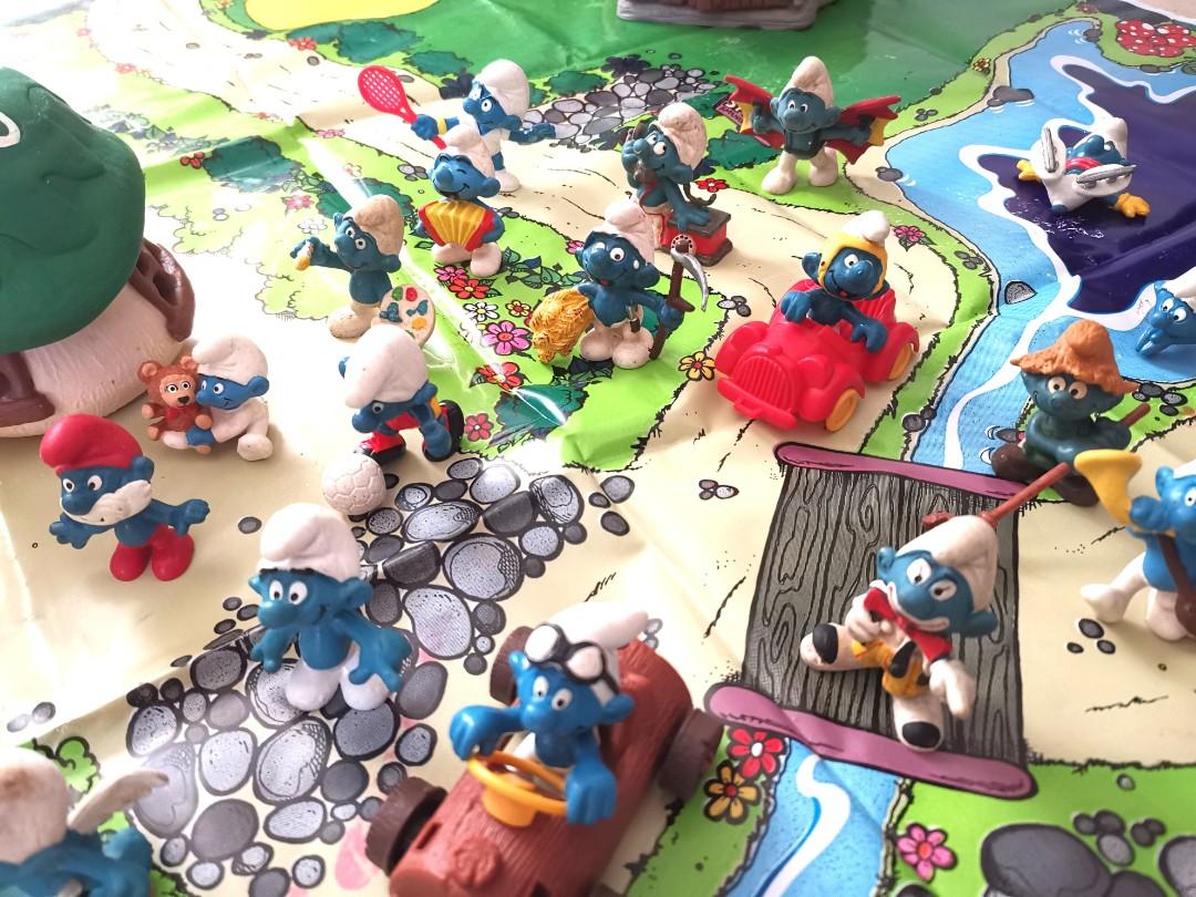 Smurf Deluxe Play Village Lot, Hobbies & Toys, Toys & Games on Carousell