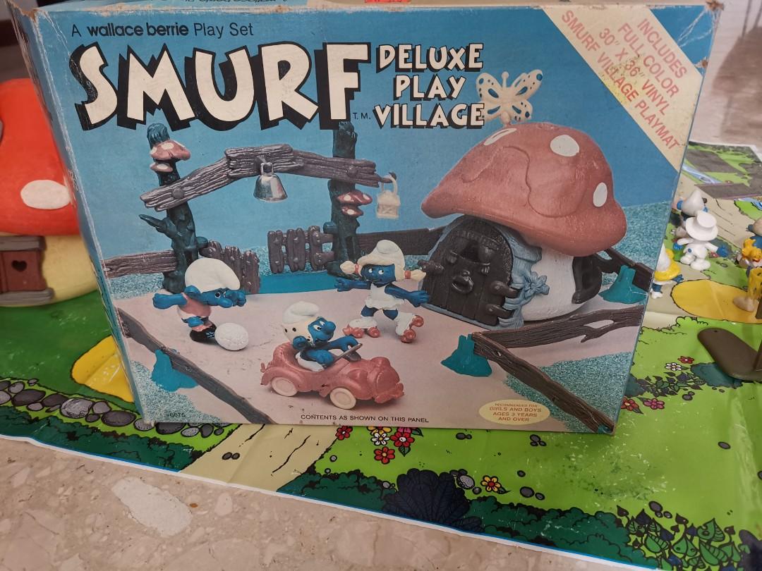 Smurf Deluxe Play Village Lot, Hobbies & Toys, Toys & Games on Carousell