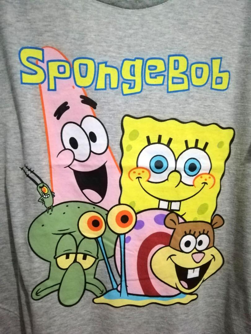 SPONGEBOB Cartoon Character Graphic Boxy Oversized Animation Shirt Top ...