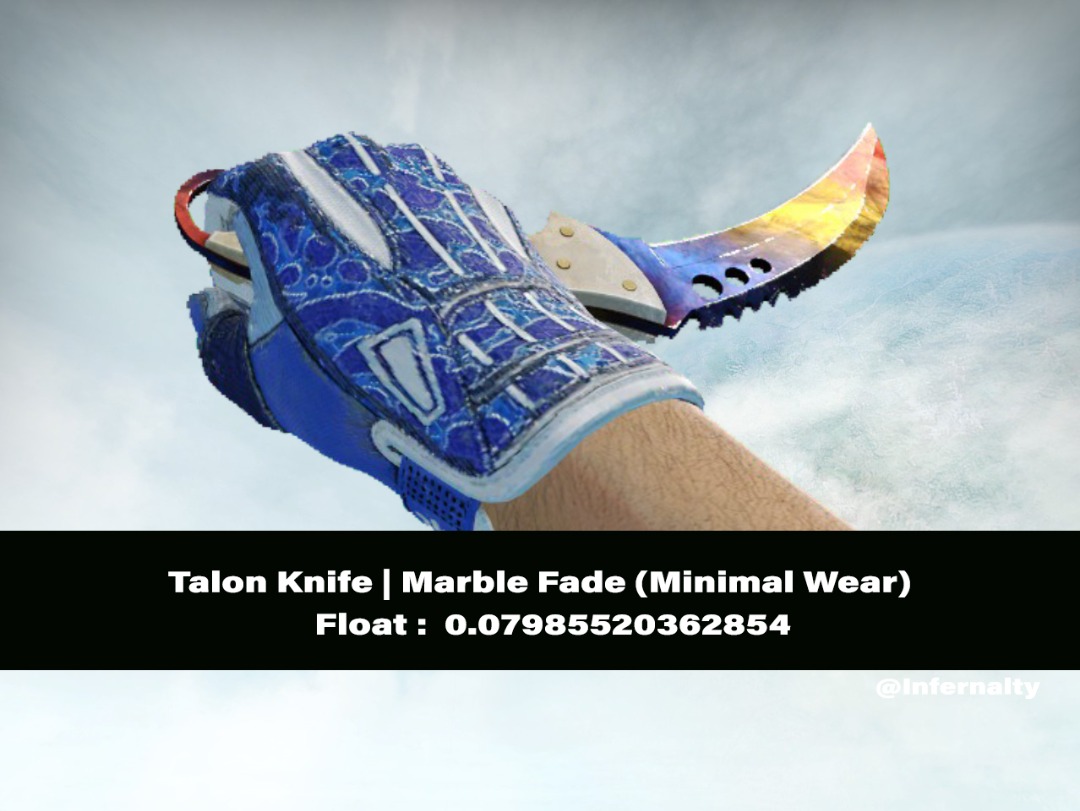 Talon Knife Marble Fade MW CSGO SKINS KNIVES, Video Gaming, Gaming ...
