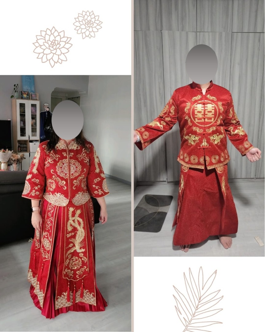 Traditional Chinese Kua set, Women's Fashion, Dresses & Sets ...