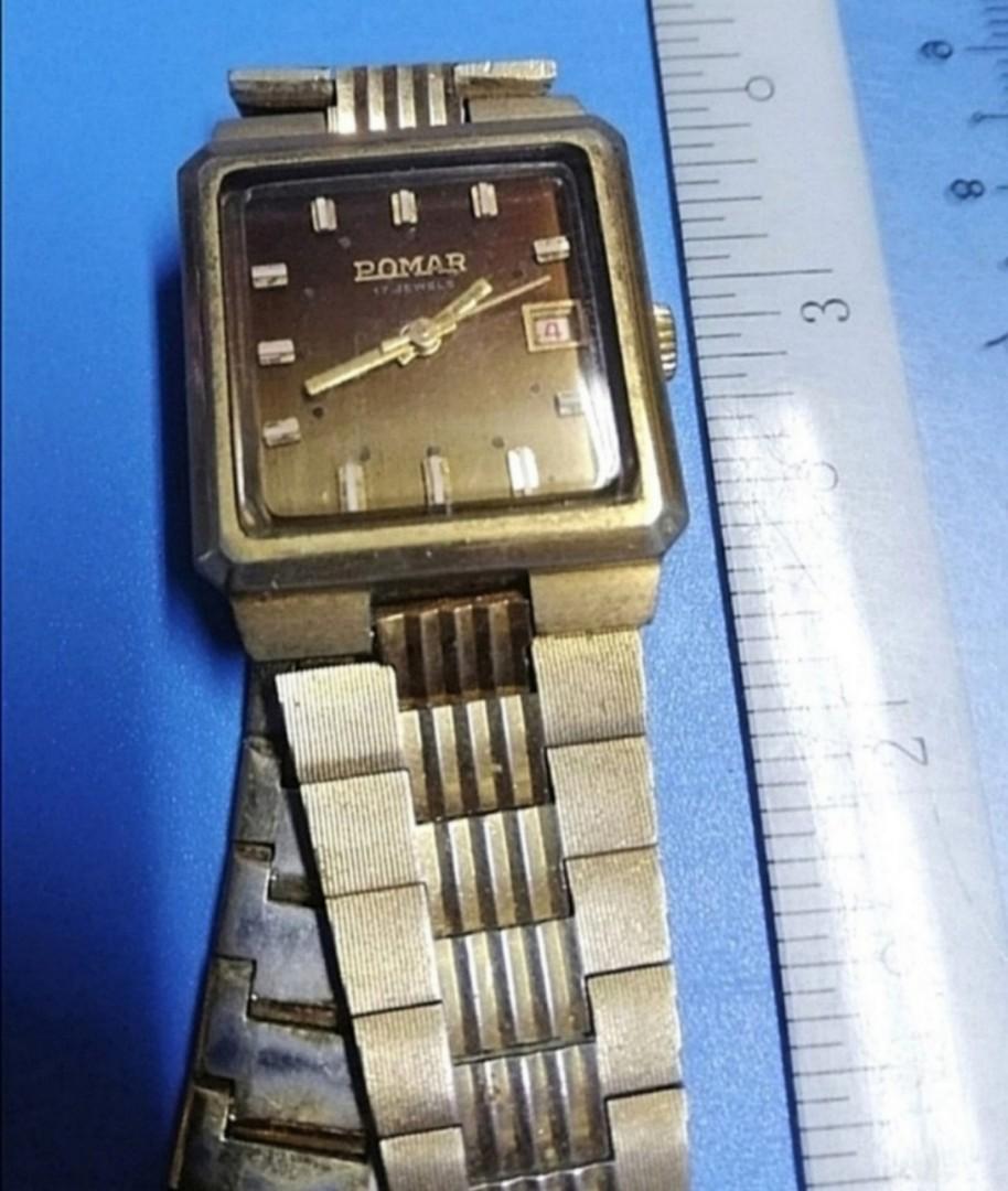 VINTAGE WATCH POMAR 17 JEWELS MADE IN SWISS NO 1074 - (RM135), Men's ...