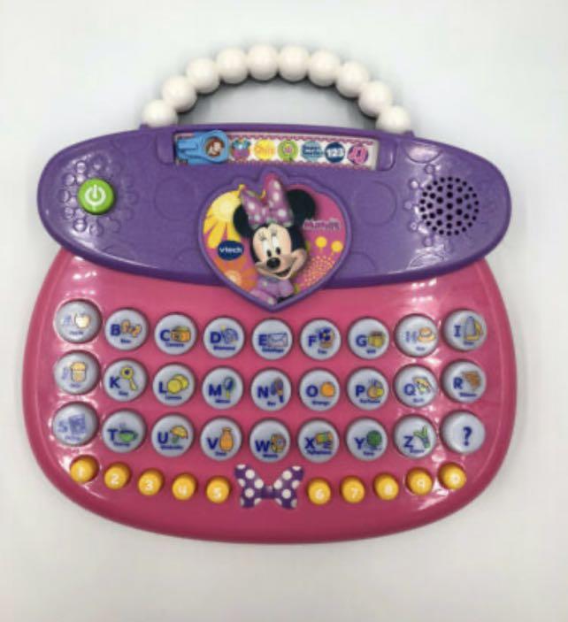 Vtech Disney Minnie Mouse ABC Fashion Purse, 興趣及遊戲, 玩具 & 遊戲類 - Carousell