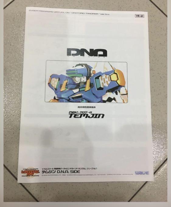 Wave 1/144 mode kit Virtual-On - Temjin 707G (DNA Side Coat Version ...