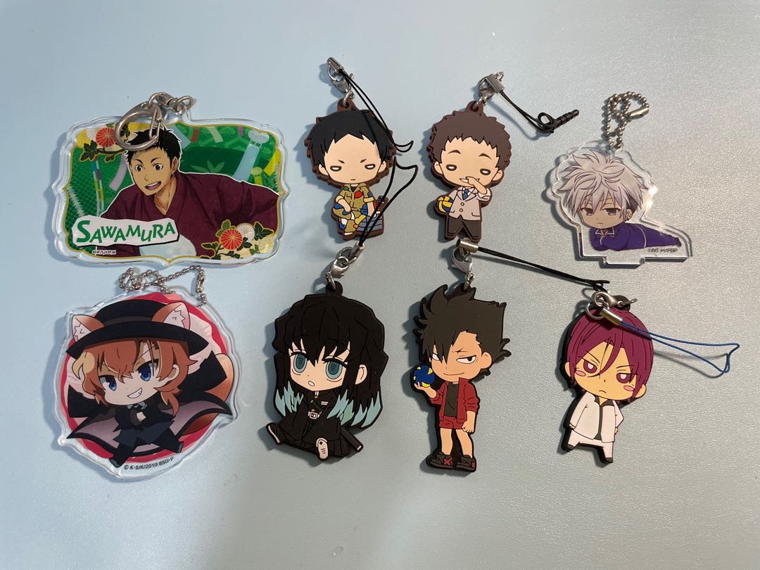 WTS ANIME KEYCHAINS MERCH OFFICIAL HAIKYUU DEMON SLAYER BUNGOU STRAY ...