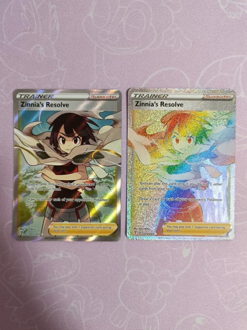 Zinnia's Resolve Full Art Trainer (203/203) / Rainbow (225/203 ...