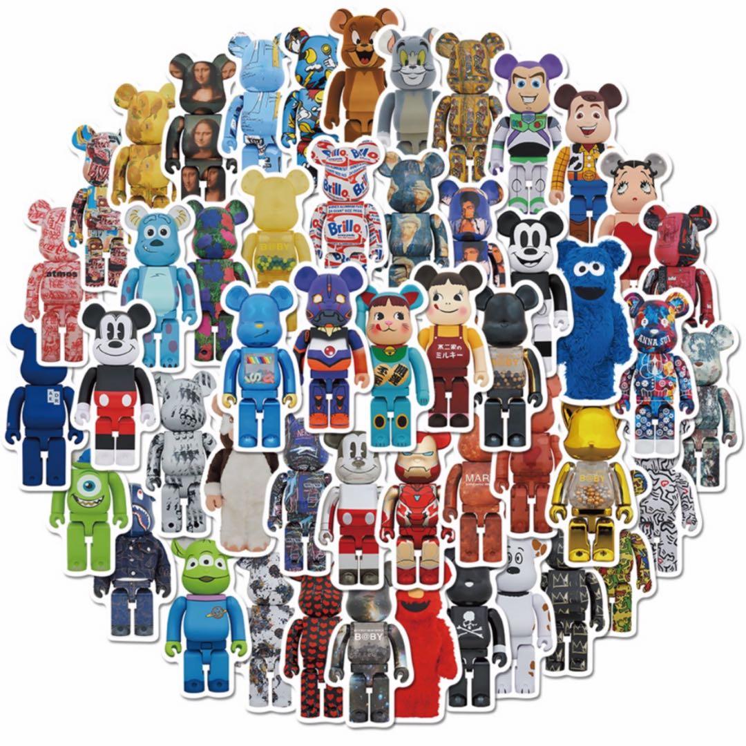 50Pcs/Set Bearbrick Series 01 Stickers Luggage Laptop Skateboard Decals ...
