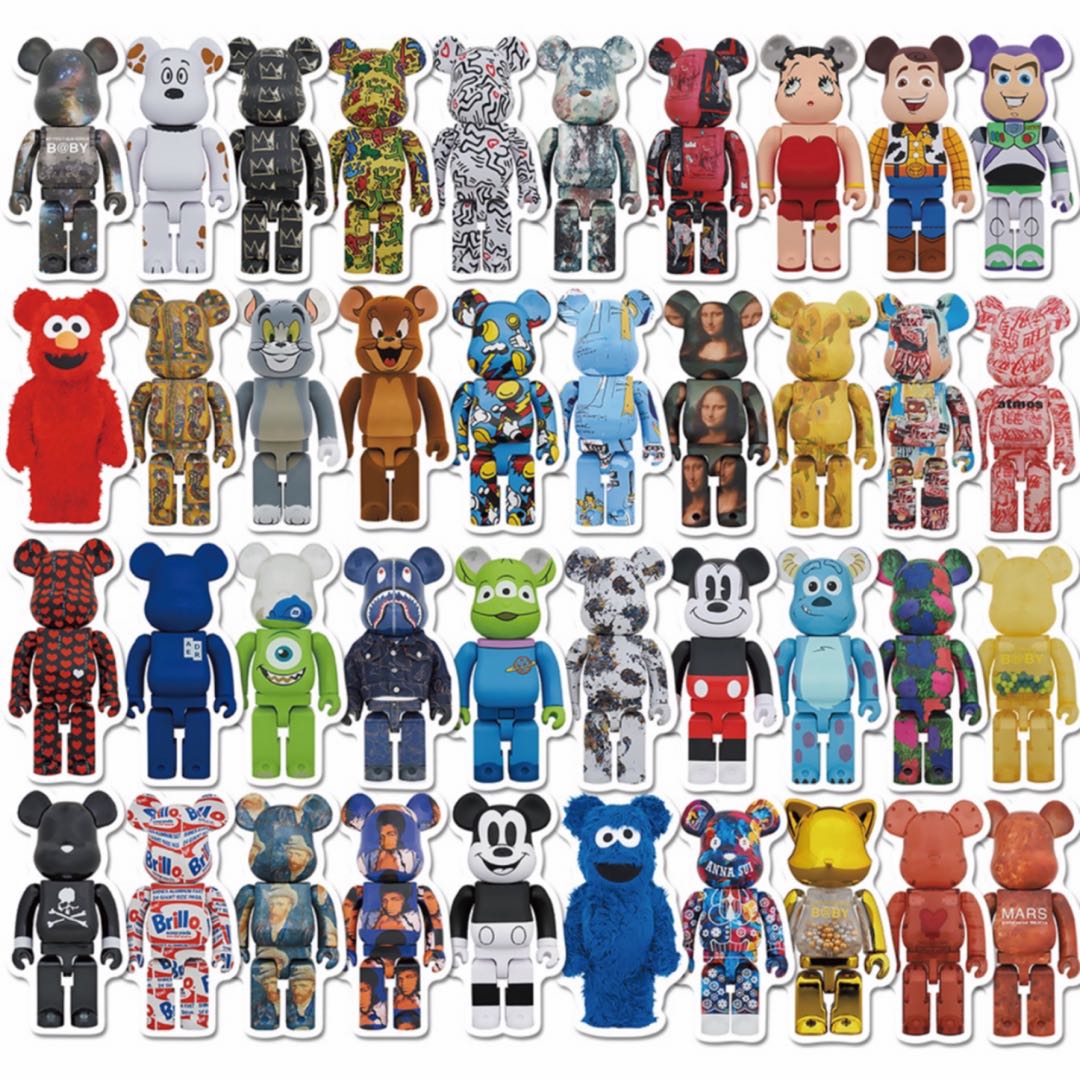 50Pcs/Set Bearbrick Series 01 Stickers Luggage Laptop Skateboard Decals ...