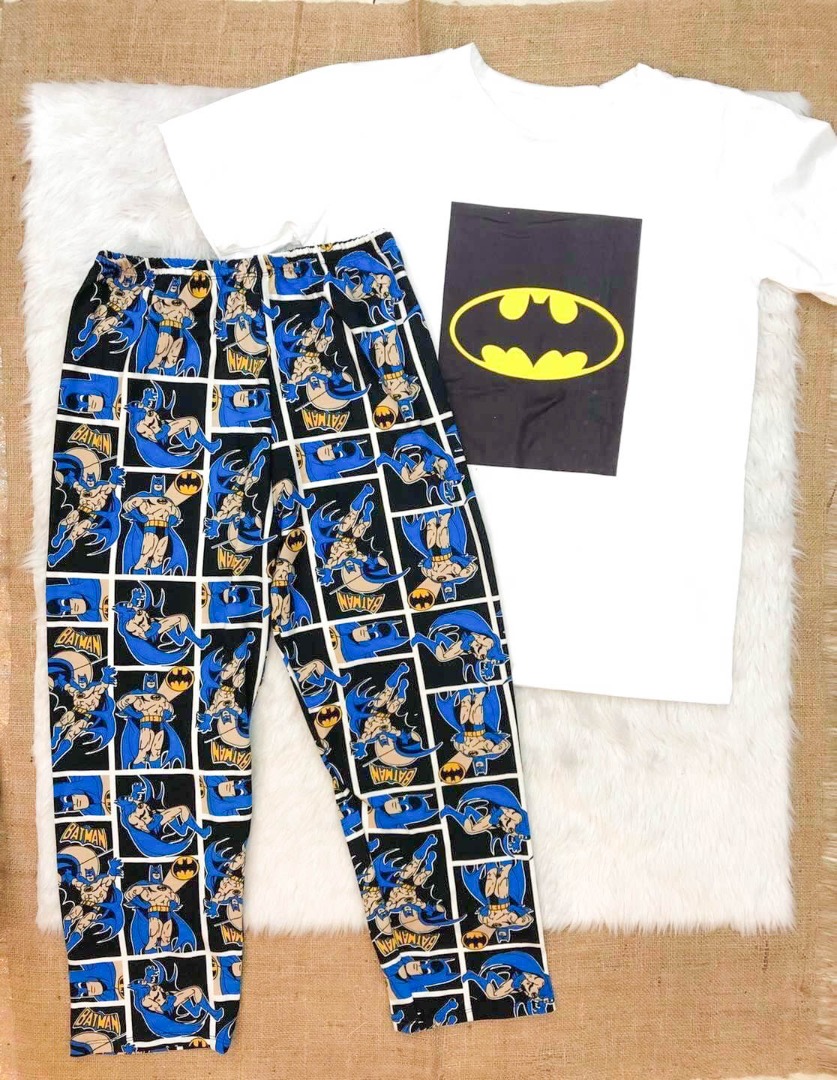 Batman Sleepwear Pajama Terno Sublimation Print Set, Babies & Kids ...