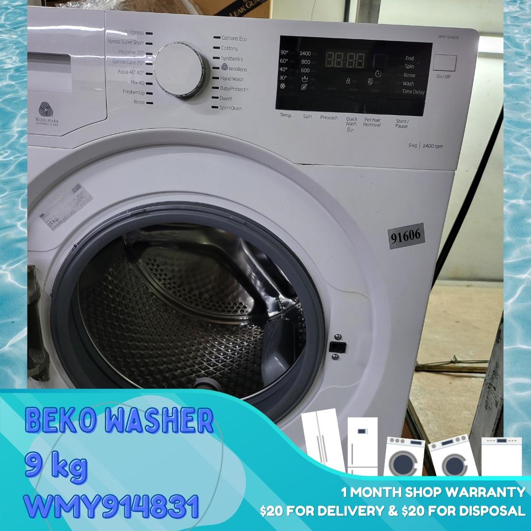 BEKO Washer 9kg WMY914831, TV & Home Appliances, Washing Machines and ...
