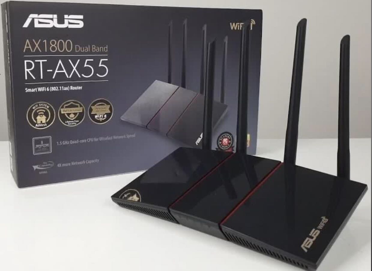 [BNIB] ASUS AX1800 WiFi 6 Router (RT-AX55), Computers & Tech, Parts ...
