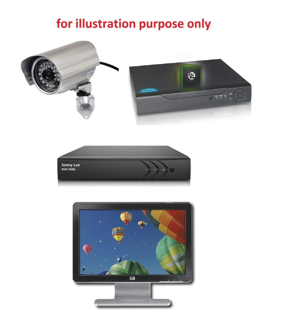 CCTV full set (Camera, Decoder, Monitor), Computers & Tech, Office ...