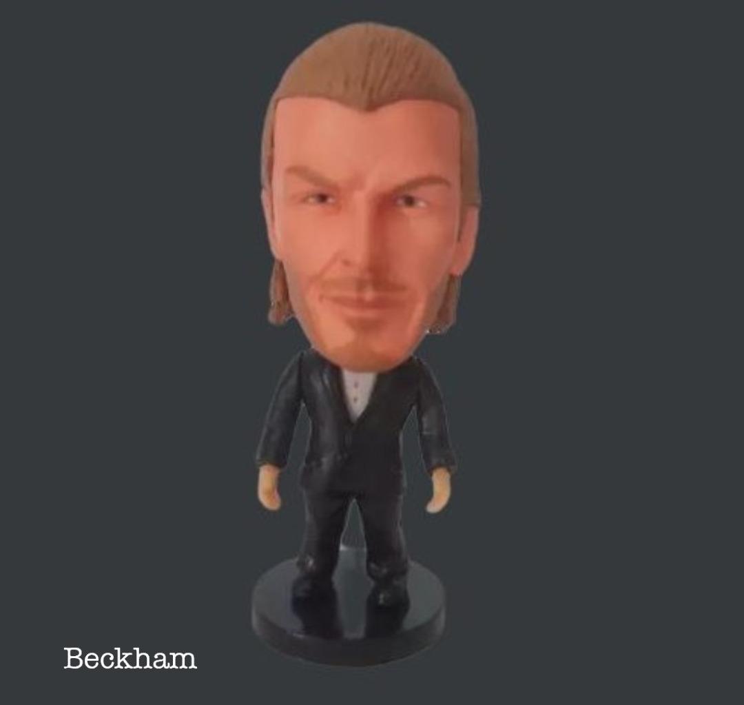 David Beckham Long Hair ( Black Suit) Football Figurine Cake Topper ...