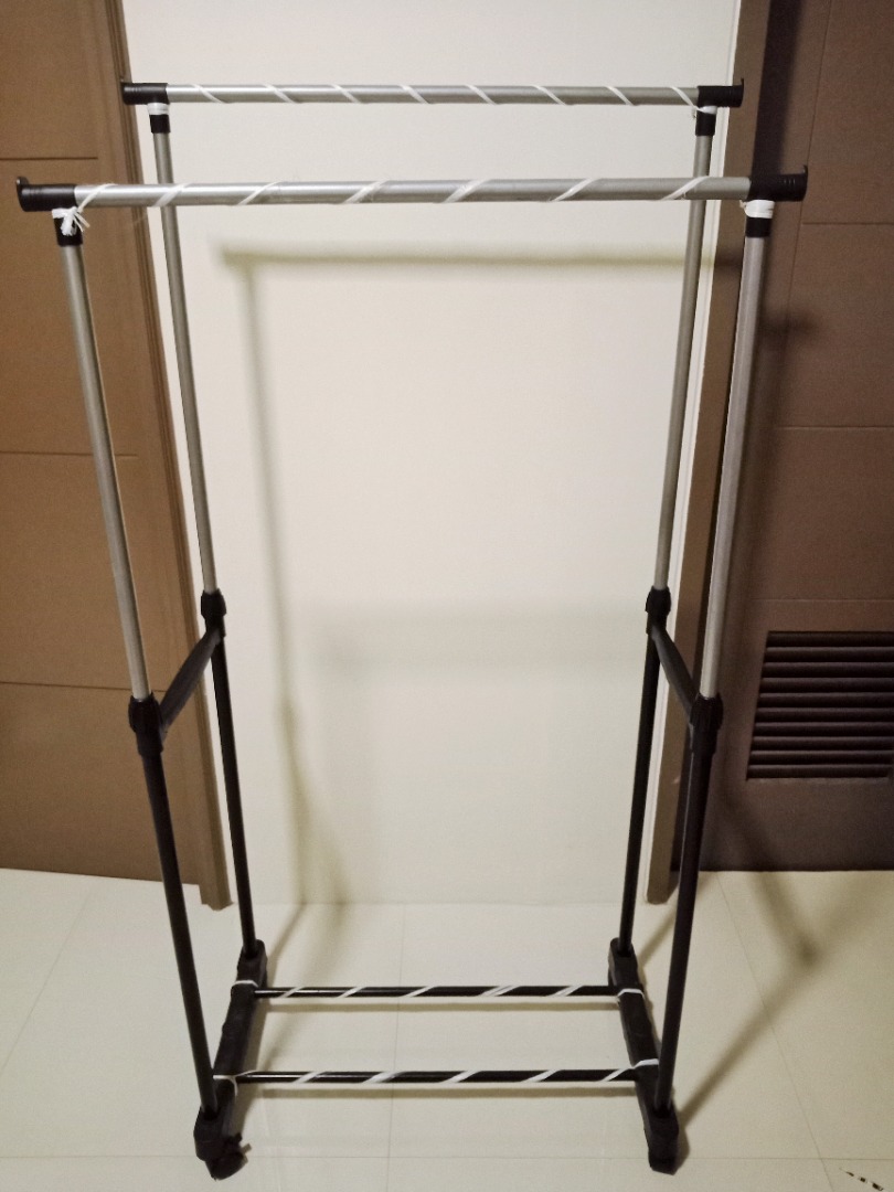Double Pole Clothes Rack, Furniture & Home Living, Home Improvement ...
