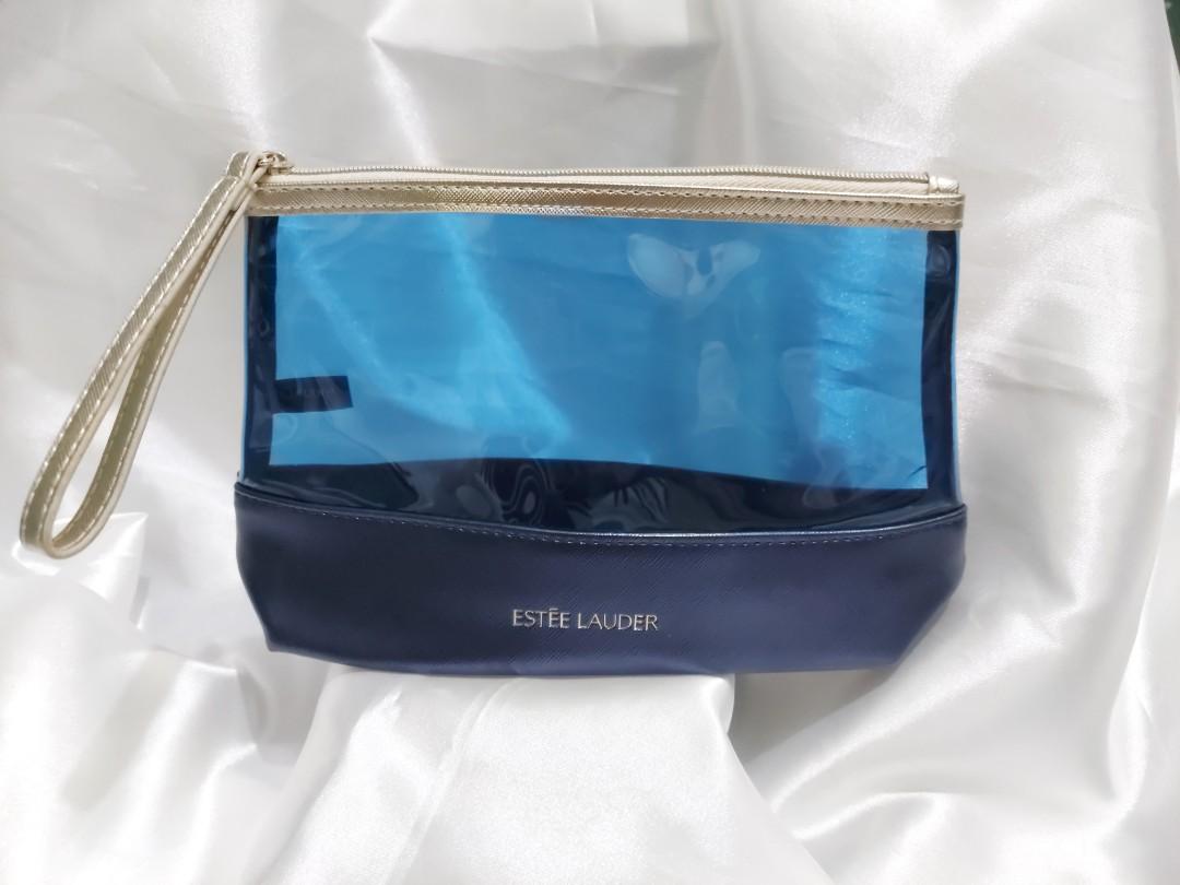 Estee Lauder Transparent pouch/make up organizer in blue, Women's ...