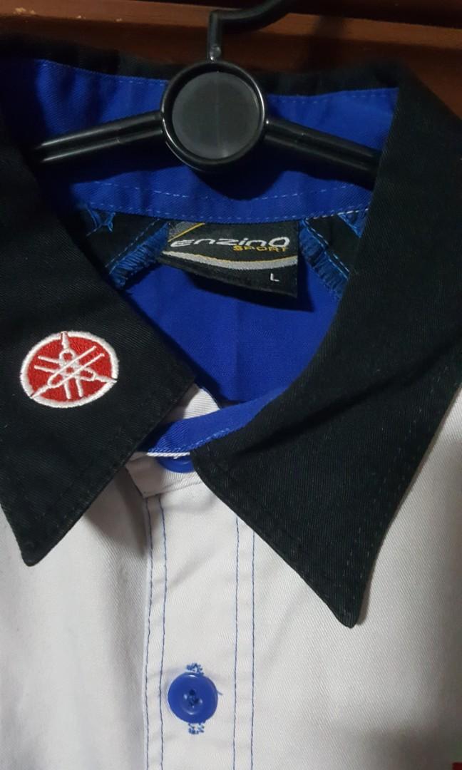 Yamaha Blue Pit Crew Shirt, Motorcycles, Motorcycle Apparel on Carousell