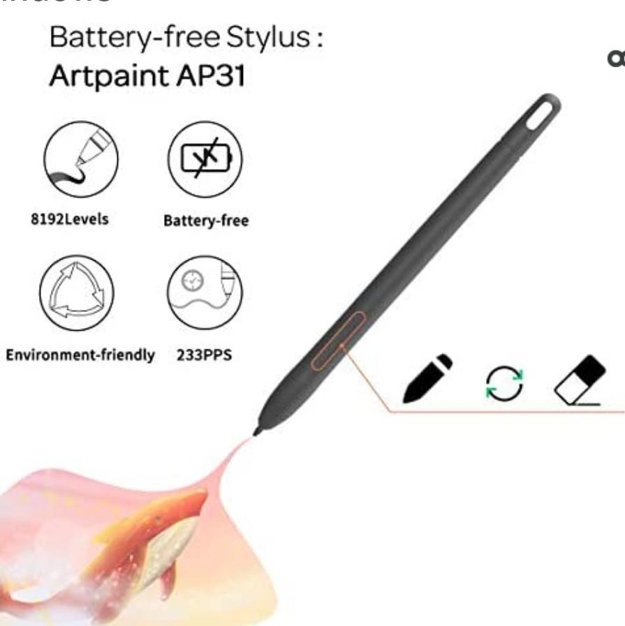 GAOMON M10K2018 10 x 6.25 inches Graphic Drawing Tablet 8192 Levels of ...