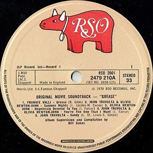 Grease Soundtrack from the Motion Picture LP Record Vinyl Record Vinyl ...